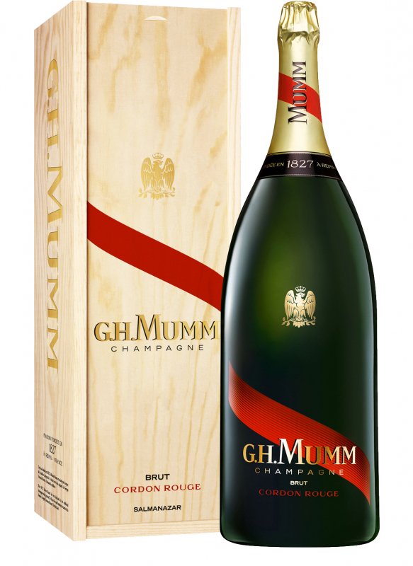Mumm Champagne - Cordon Rouge - Salmanazar 900cl - Wooden case | Plus ...
