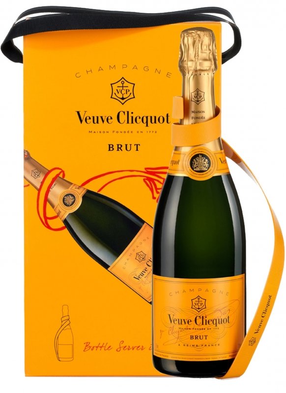 Veuve Clicquot Champagne - Ribbon Bottle Server - Bottle 75cl ...